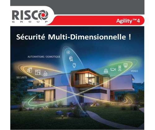 Système d'alarme anti-intrusion professionnel Risco Kit Agility 4